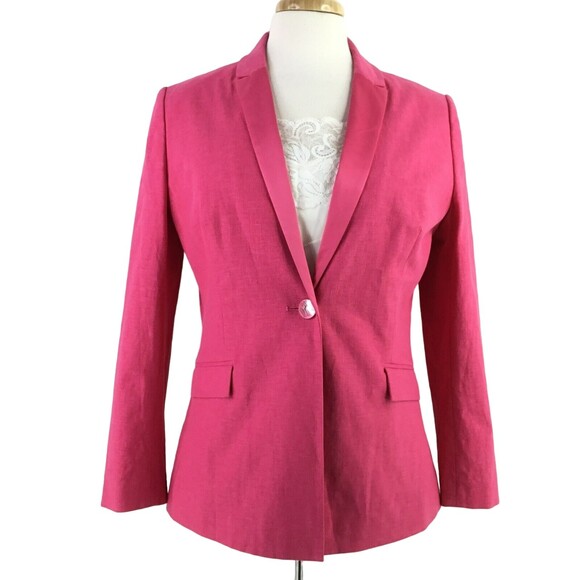 J. Peterman | Jackets & Coats | J Peterman Womens Linen Blend Blazer Sz ...